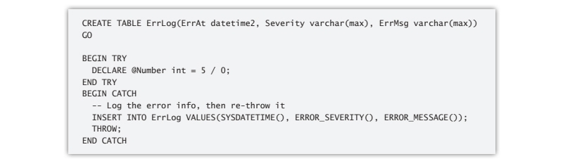 Throw Statement In Sql Server
